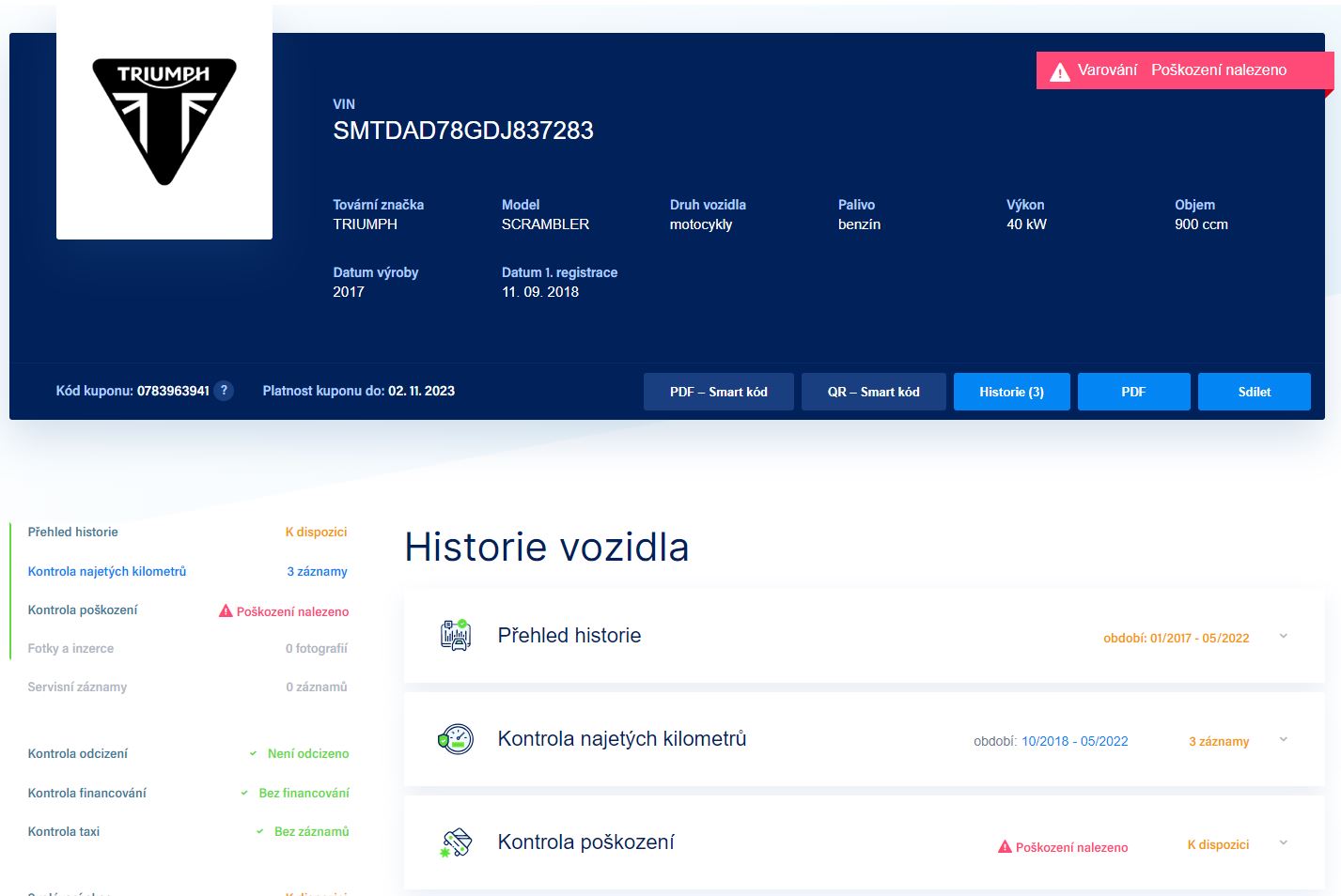 Kupní smlouva na motorku 2026 Vzor DOC/PDF | Cebia.cz